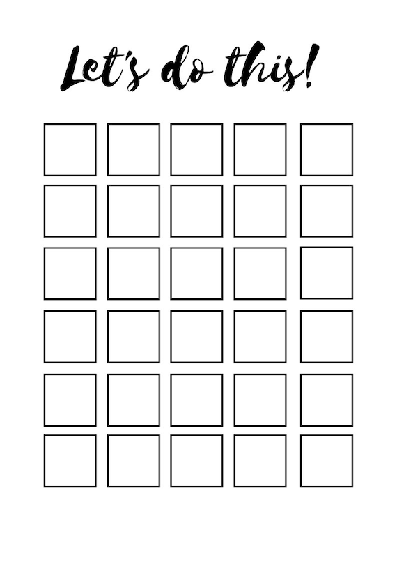 Paper & Party Supplies Calendars & Planners Paper 30 Day Habit Tracker ...