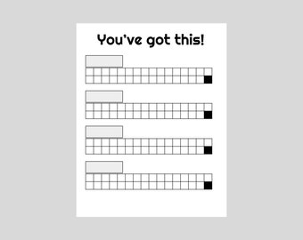 30 Day Habit Tracker Checkbox Printable | Etsy