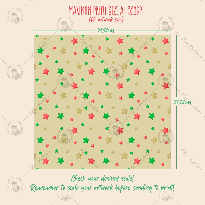 Australian Christmas Seamless Pattern Clip Art Cute | Etsy