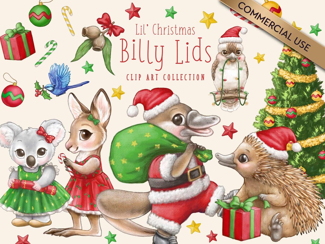 Australia Christmas Clipart, Cute Australian Animal Clipart for the ...