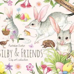 Australian Easter Bilby Clip Art Digital Download | Cute Australian ...