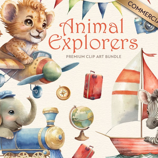 Animal Explorer Clipart - Etsy