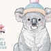 Australian Winter Clipart of Cute Koala, Koala PNG Illustration, Winter ...