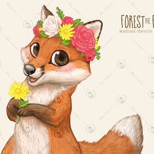 Cute Fox Clipart, Woodland Clipart, Fox Illustrations, Fox Clip Art ...
