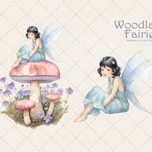 Vintage Fairy Clipart Bundle | Watercolor Fairies PNG Clipart for Girls ...