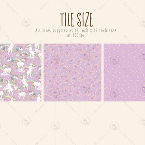 Rainbow Unicorn Seamless Pattern Clipart , Unicorn Digital Paper for ...