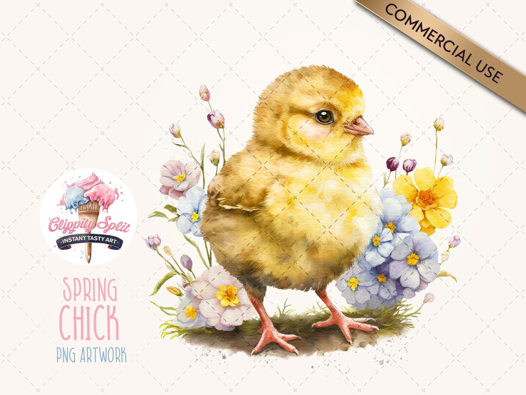 Adorable Baby Chick With Flowers PNG - Perfect for Easter and Spring ...