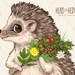 Woodland Clipart of Hedgehog, Cute Hedgehog Clipart, Hedgehog ...