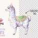 Llama Clipart, Alpaca PNG Watercolor Illustration, Llama Clip Art for ...