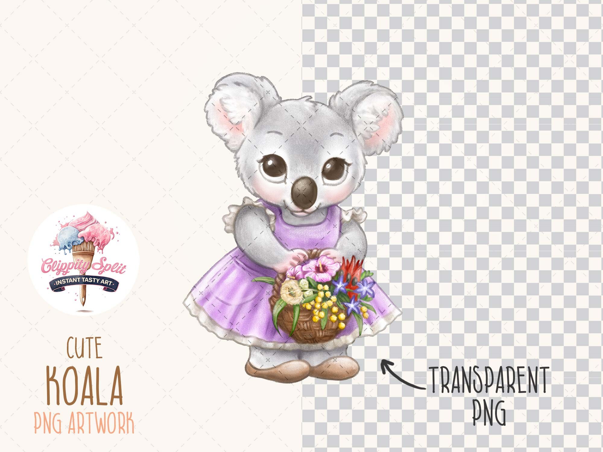 Cute Koala Clip Art Koala PNG Illustration Koala Clipart for - Etsy