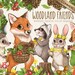 Woodland Animals Clipart Bundle Fall Cute Hand Drawn Clipart - Etsy
