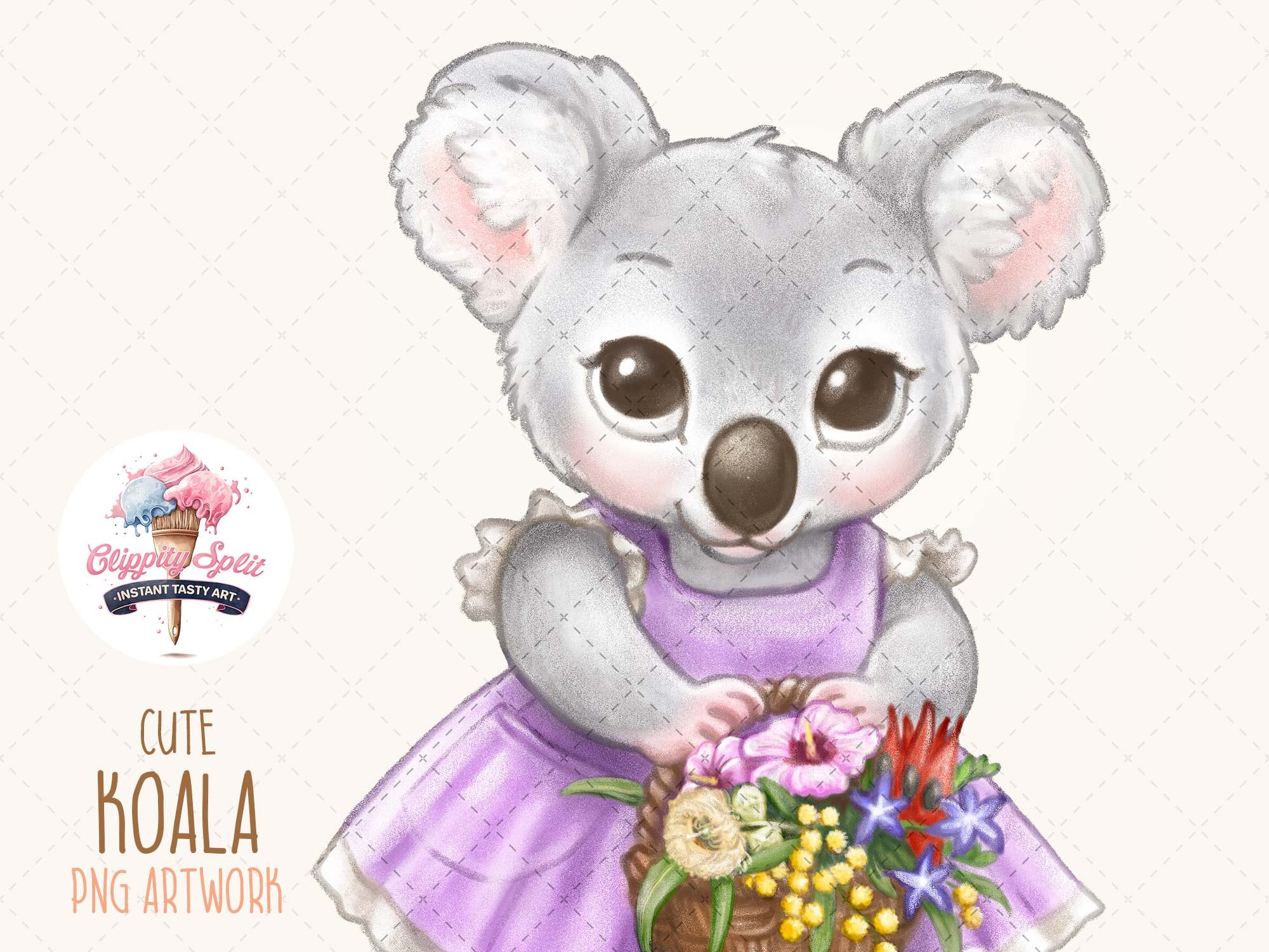 Cute Koala Clip Art Koala PNG Illustration Koala Clipart for - Etsy