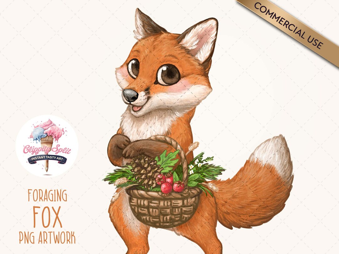 Cute Woodland Fox Clipart, Fox PNG Illustration, Woodland Animal ...