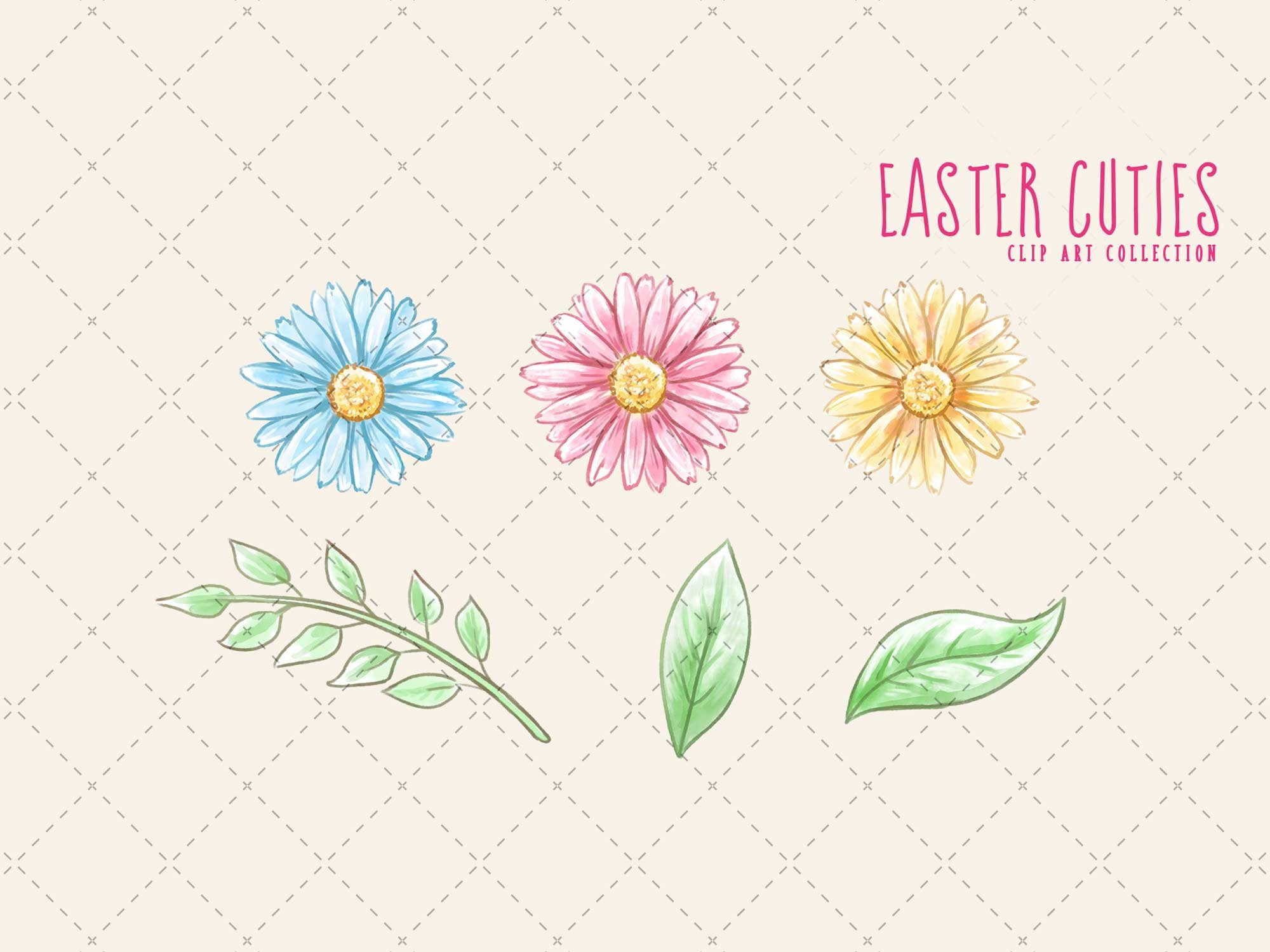 Cute Easter Clipart Bundle Cute Easter Bunny PNG Clip Art - Etsy