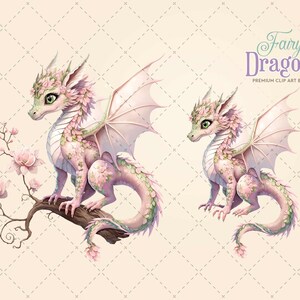 Fairy Dragon Clipart | PNG Bundle | Girls Party Invites & Kids Products ...