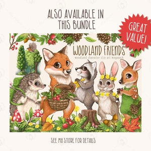 Cute Woodland Fox Clipart, Fox PNG Illustration, Woodland Animal ...