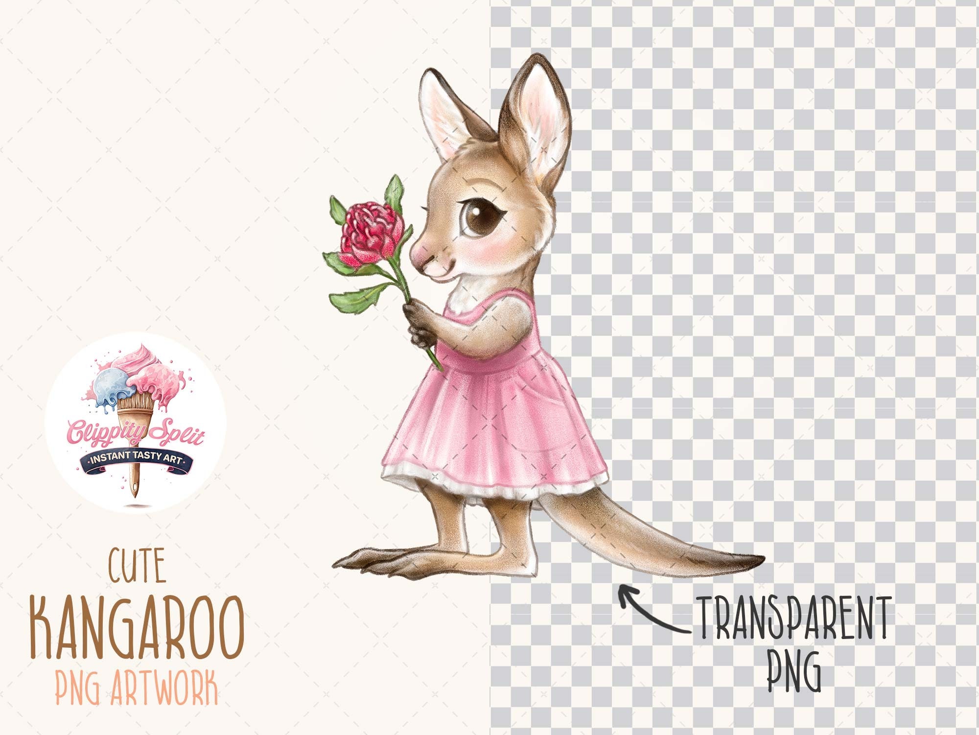 Cute Kangaroo Drawing