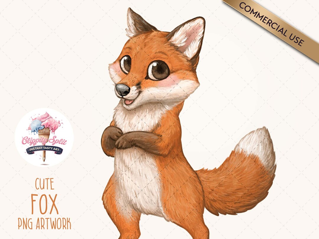 Cute Fox Clipart, Fox PNG Illustration, Woodland Animal Fox Clip Art ...