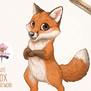 Cute Fox Clipart, Fox PNG Illustration, Woodland Animal Fox Clip Art ...