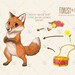 Cute Fox Clipart, Woodland Clipart, Fox Illustrations, Fox Clip Art ...
