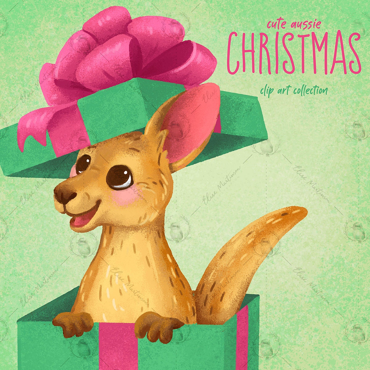 Australian Christmas Clipart Cute Aussie Animal Clip Art Digital ...