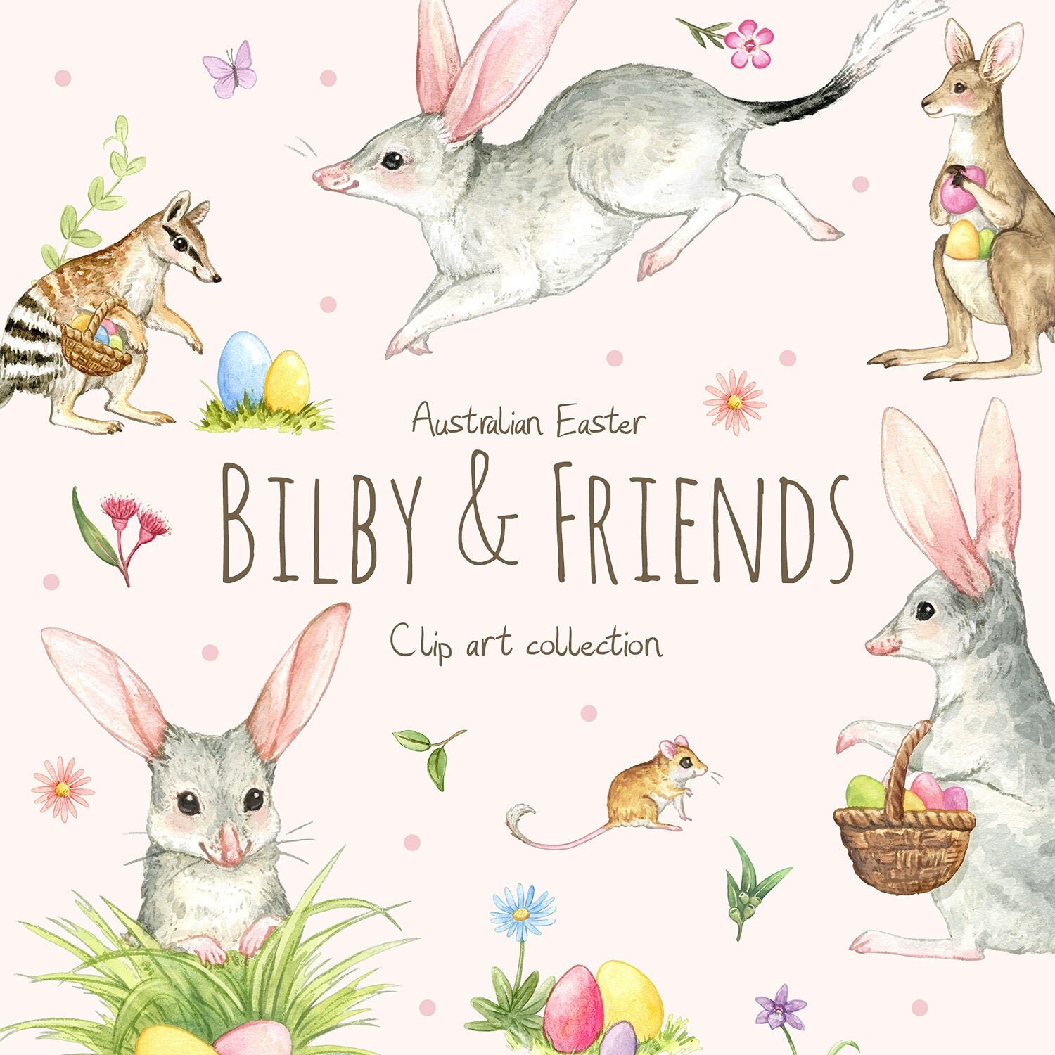 Australian Easter Bilby Clip Art Digital Download Cute - Etsy Canada