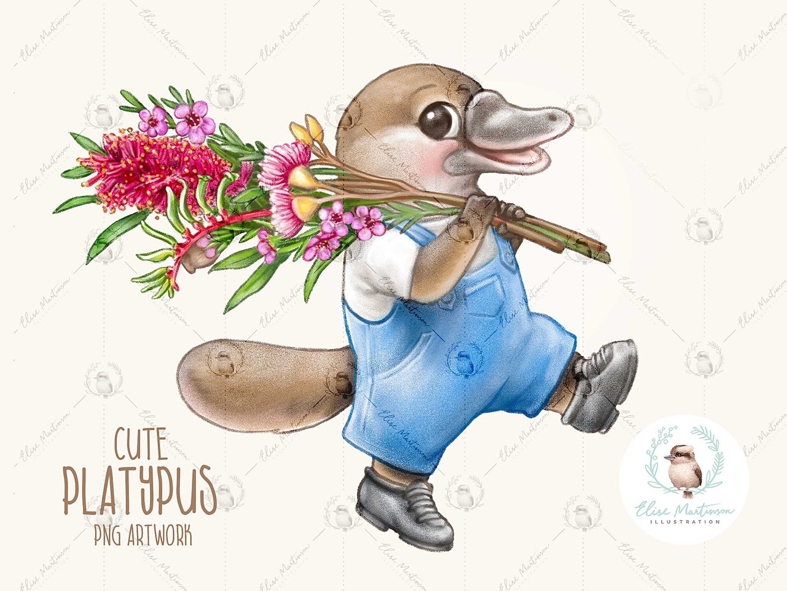 Cute Platypus Clip Art Platypus PNG illustration Platypus | Etsy