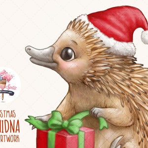 Cute Australian Christmas Echidna Clipart, Aussie Christmas Clip Art ...