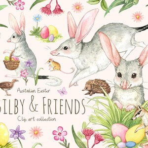 Australian Easter Bilby Clip Art Digital Download Cute - Etsy Ireland