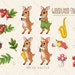 Hand Drawn Woodland Animals Clipart Bundle (PNG Illustration) - Etsy