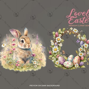 Easter Clipart | Watercolor Easter Bunny Clip Art for Easter Products ...