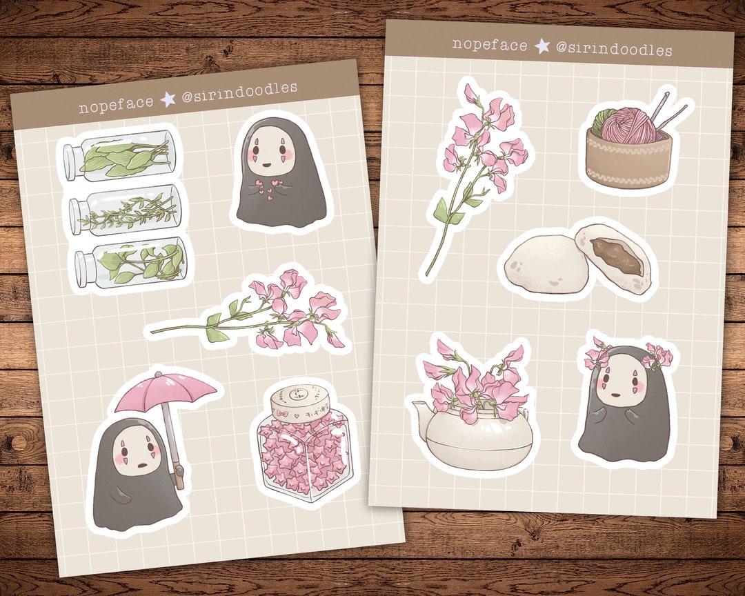 Nope Face Sticker Set | Anime Sticker Sheet | Journal Stickers | Anime ...