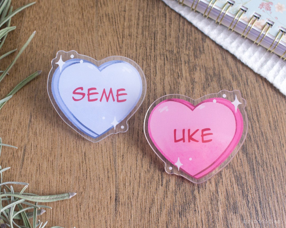 Seme & Uke Acrylic Pin Anime Couple Acryl Pin Otaku Badge Pins - Etsy