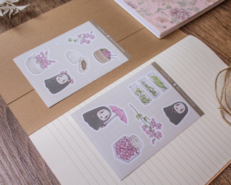 Nope Face Sticker Set Anime Sticker Sheet Journal Stickers Anime Bullet ...