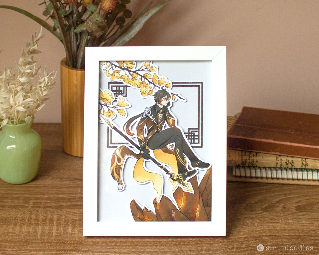 Zhongli Genshin Impact Paper Craft / Standee Gift 3D Paper - Etsy