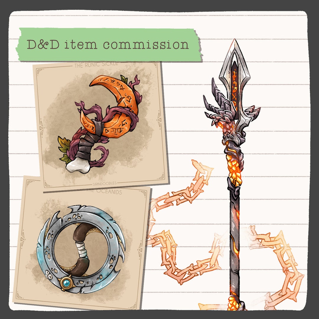 Custom D&D Weapon Art Commission Digital Dnd Item Art Dungeons and ...