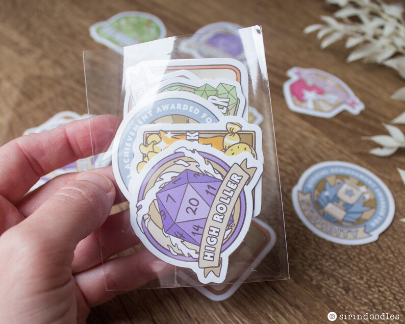 D&D Sticker Set 6 Achievements for Your Party Members - Etsy