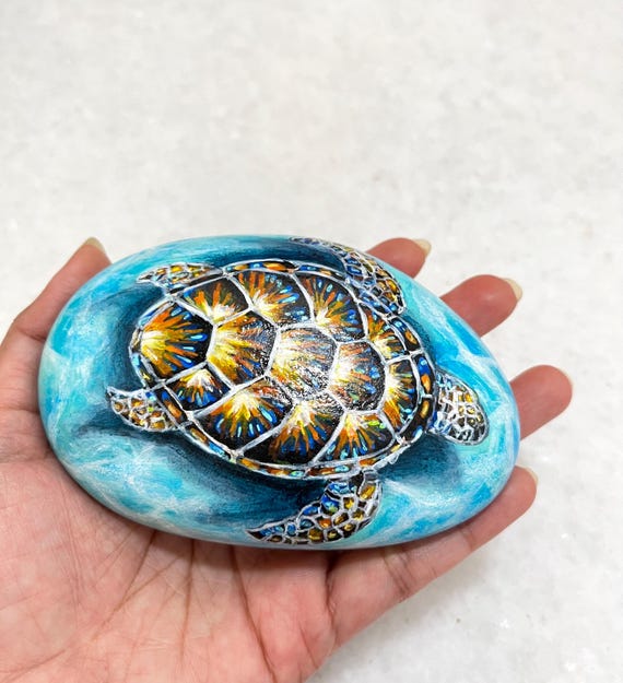 Tortugas Pintadas A Mano, Mascotas En Forma De Roca Rocas De Jardín