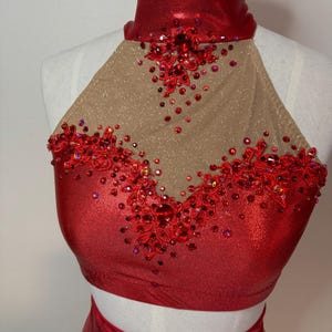 Red 2 Piece Circus Costume for Aerial Dance Lyra Performance - Etsy