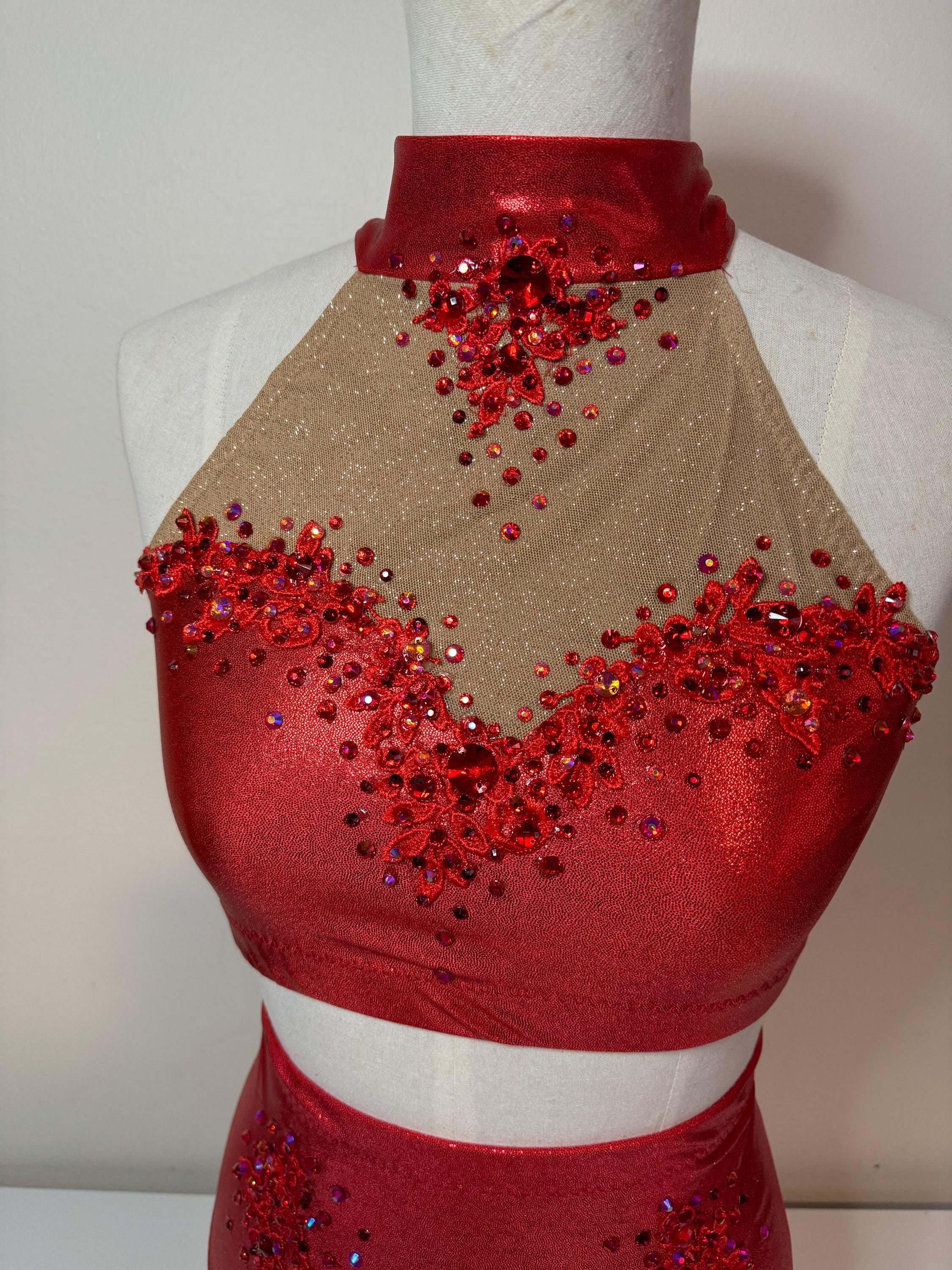 Red 2 Piece Circus Costume for Aerial Dance Lyra Performance - Etsy