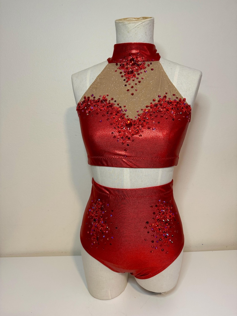 Red 2 Piece Circus Costume for Aerial Dance Lyra Performance - Etsy