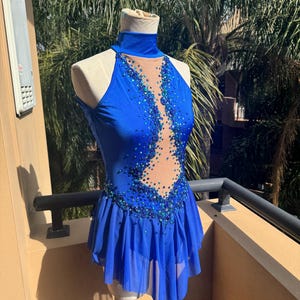 Leotard With Mesh Skirt Circus Performance Staker Ice Skater Pole ...