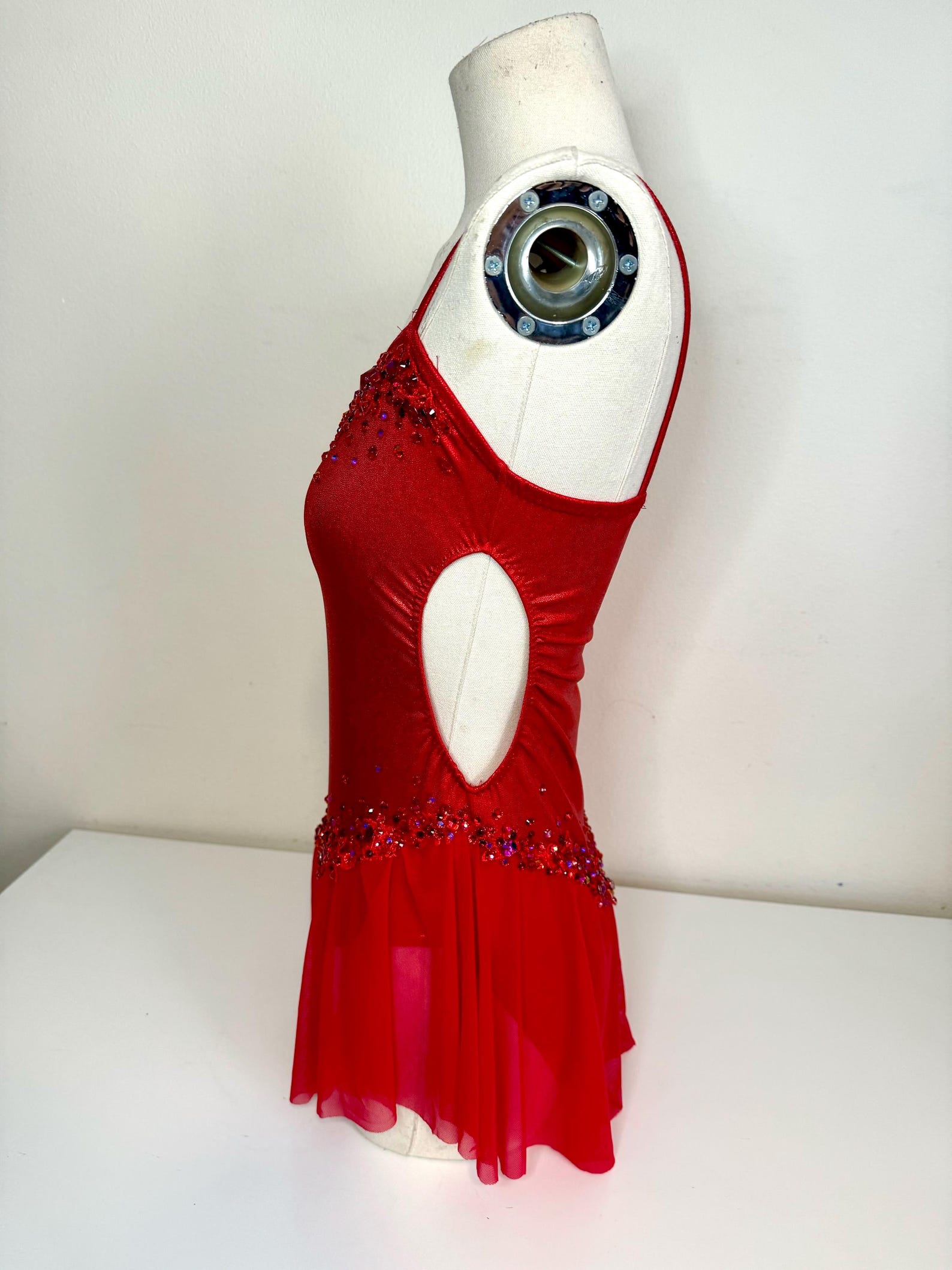 Leotard With Mesh Skirt and Side Cutouts for Circus Performance Staker ...