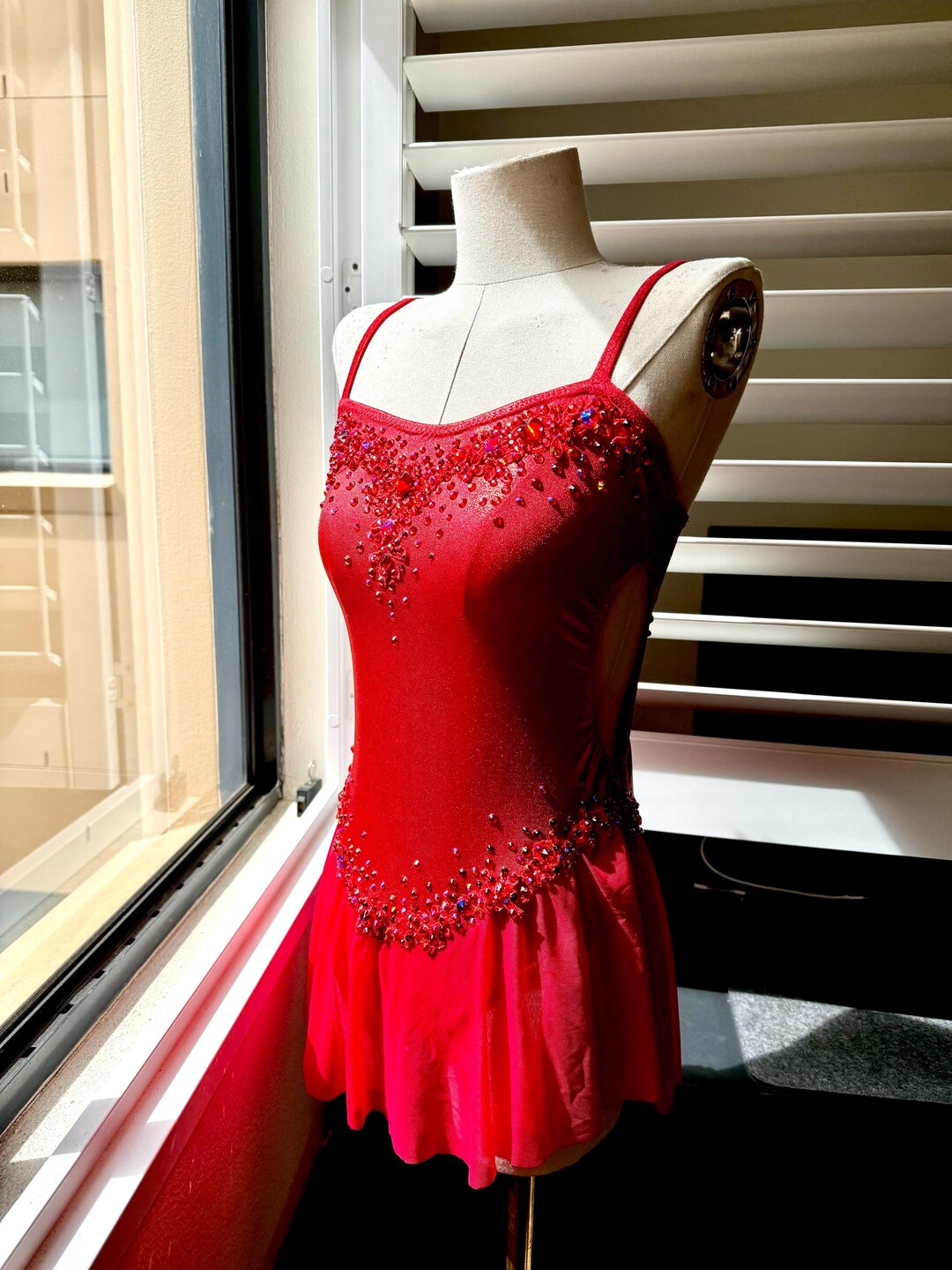 READY TO SHIP: Leotard With Mesh Skirt Circus Performance Staker Ice ...