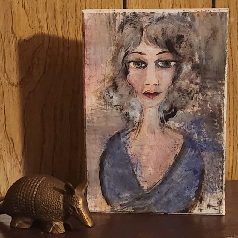 Eleonora, 1969 Original Art Female Portrait Original Art Acrylic ...