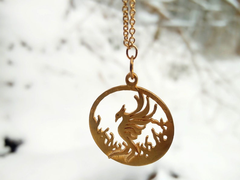 Phoenix Necklace Phoenix Pendant Rebirth Symbol Irish - Etsy