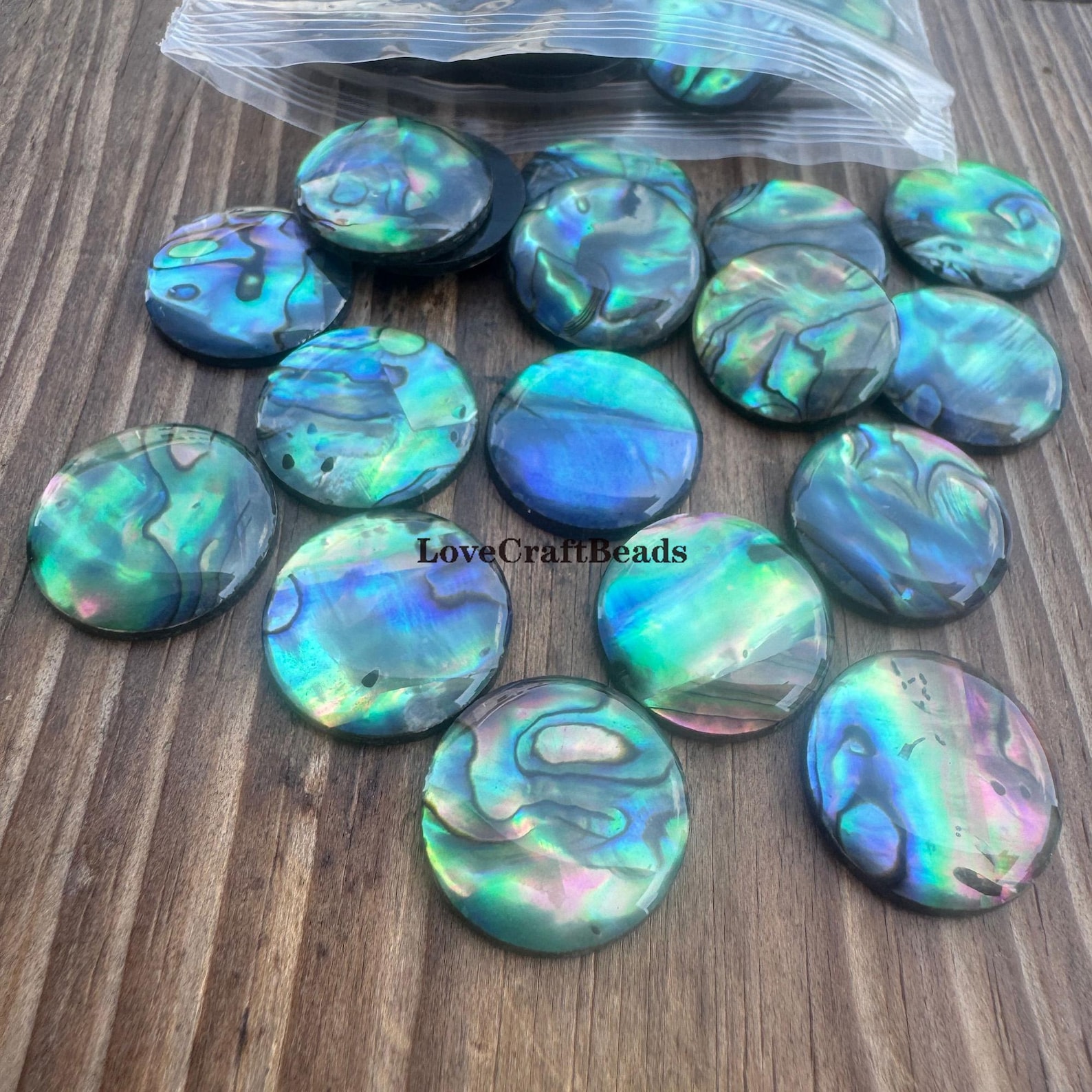 4-20mm Abalone Shell Cabochons: Calibrated Round Gemstone for Jewelry ...