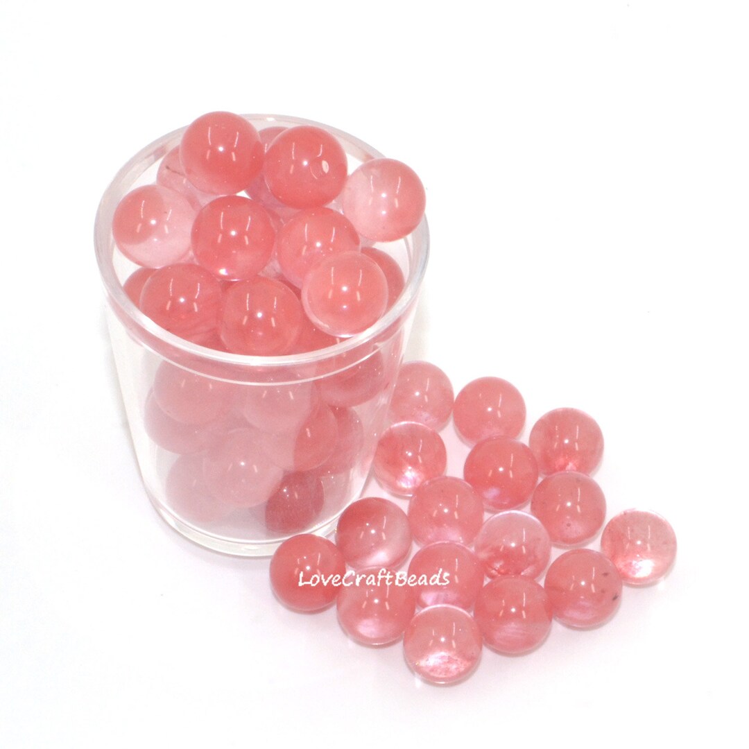 10pcs Cherry Quartz Spheres: 8mm-12mm Red Gemstone Beads Undrilled - Etsy