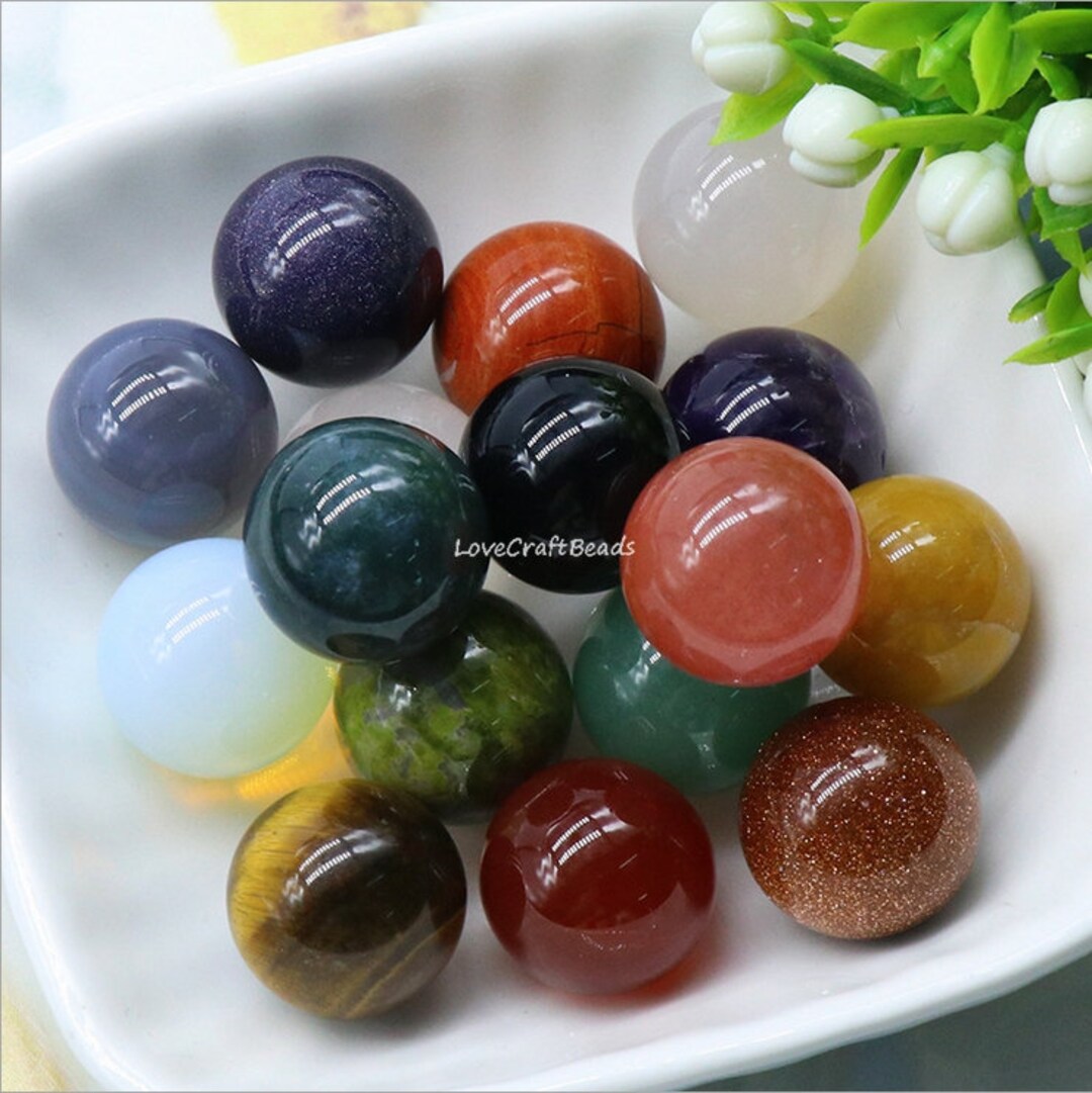 Mixed Gemstone Sphere Set: 16mm Chakra Stone Balls (10pcs) - Etsy