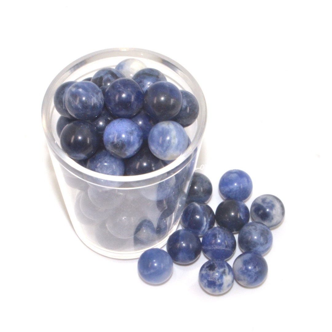 10pcs 10mm Sodalite Sphere, Round Sphere, Natural Gemstone Sphere, No ...